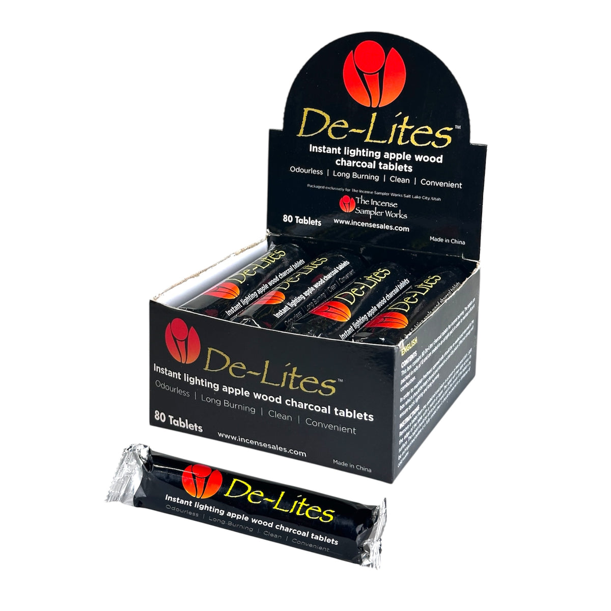 De-Lites Charcoal for Incense (Small Tablets) Box of 8 Rolls ...