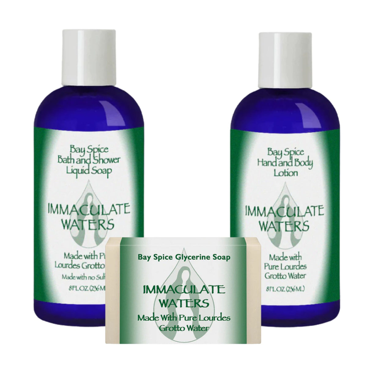 Immaculate Waters Bundle (bay spice) – Monastery Greetings