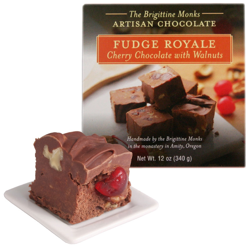 Cherry Chocolate Fudge Royale with Walnuts – Monastery Greetings