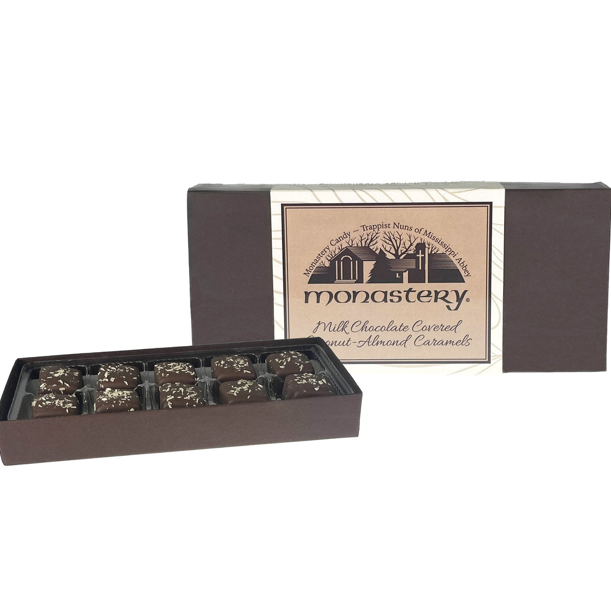 Milk Chocolate-Covered Coconut Almond Caramels (Sampler) – Monastery ...